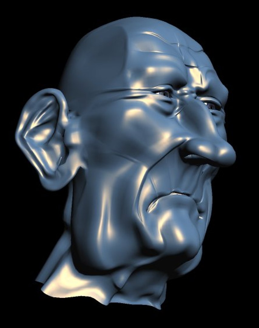 3d Old Man Face Model