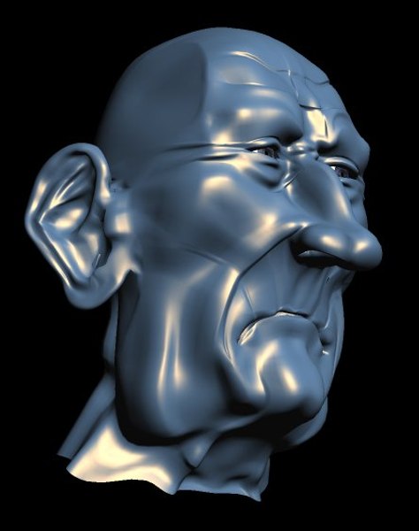 3d old man face model