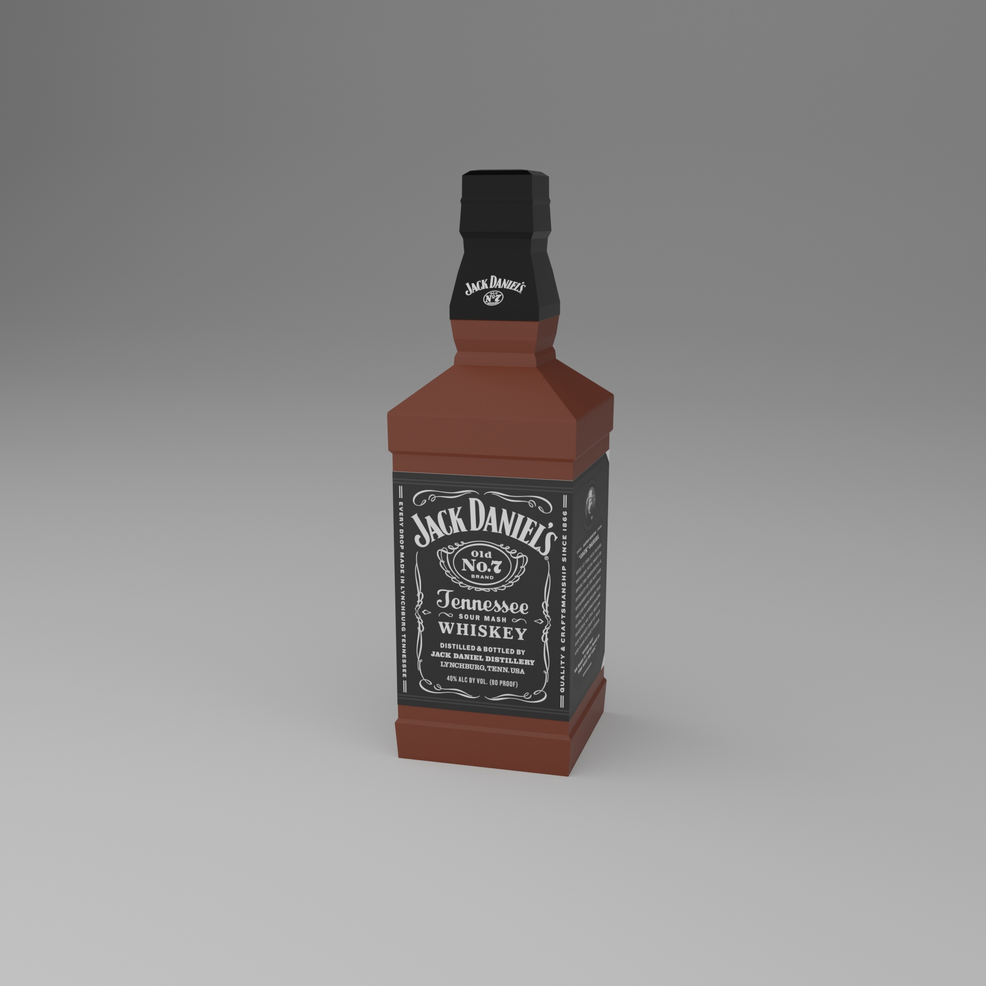 modelo 3d Juego de 4 botellas low poly gratis - TurboSquid 1588583