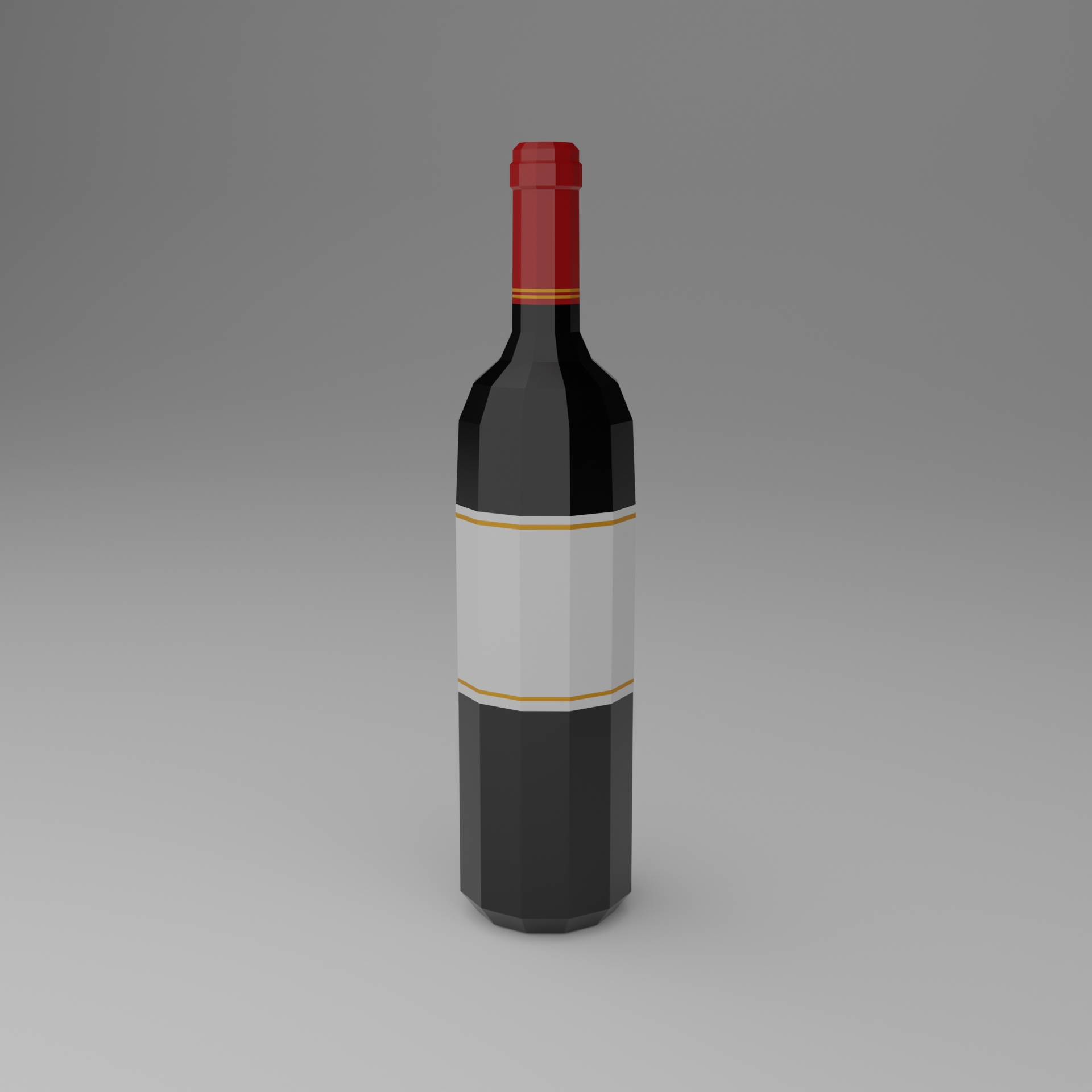 modelo 3d Juego de 4 botellas low poly gratis - TurboSquid 1588583