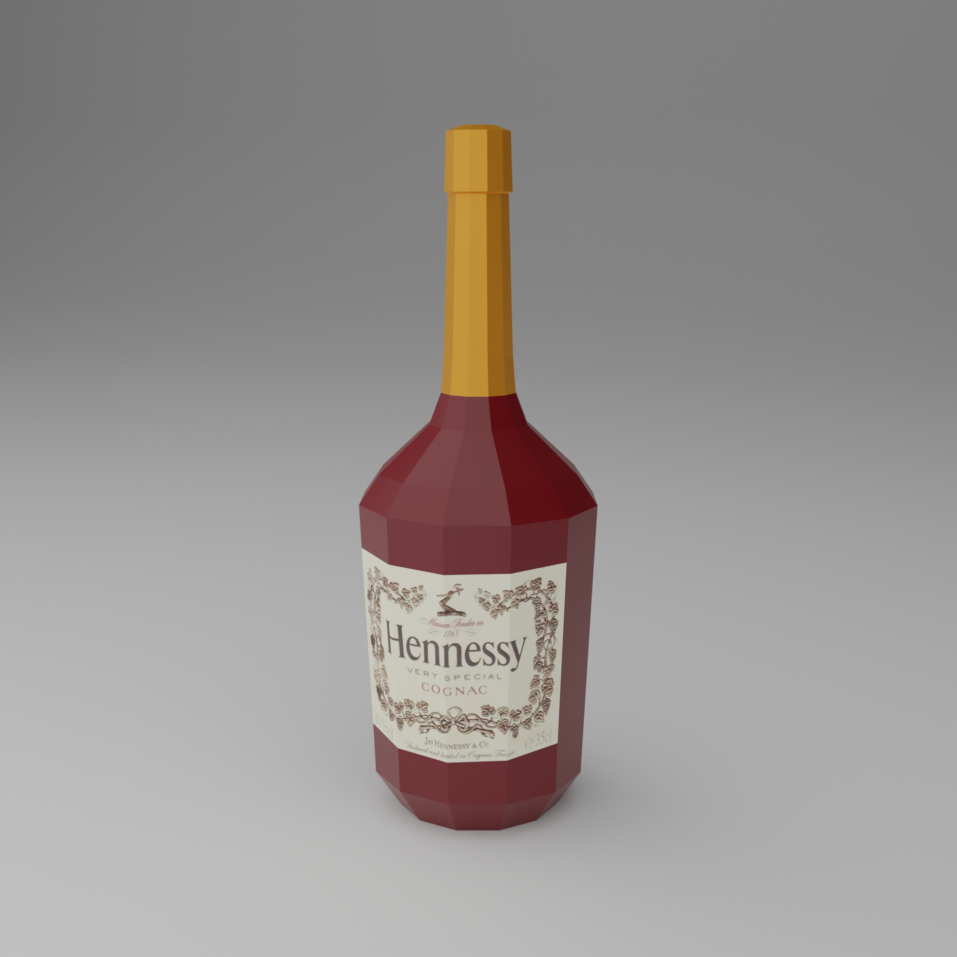 modelo 3d Juego de 4 botellas low poly gratis - TurboSquid 1588583