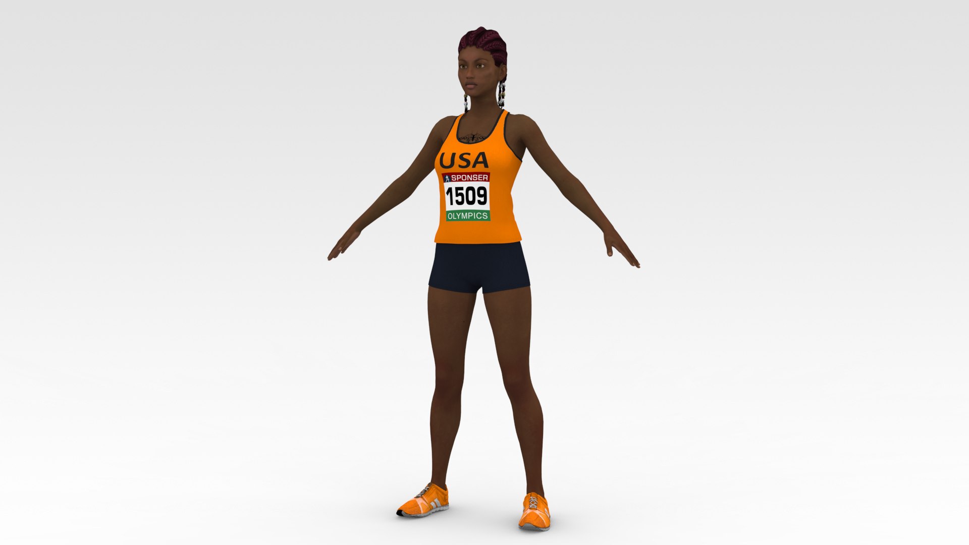 3D Model Athlete Runner 04 - TurboSquid 1816082