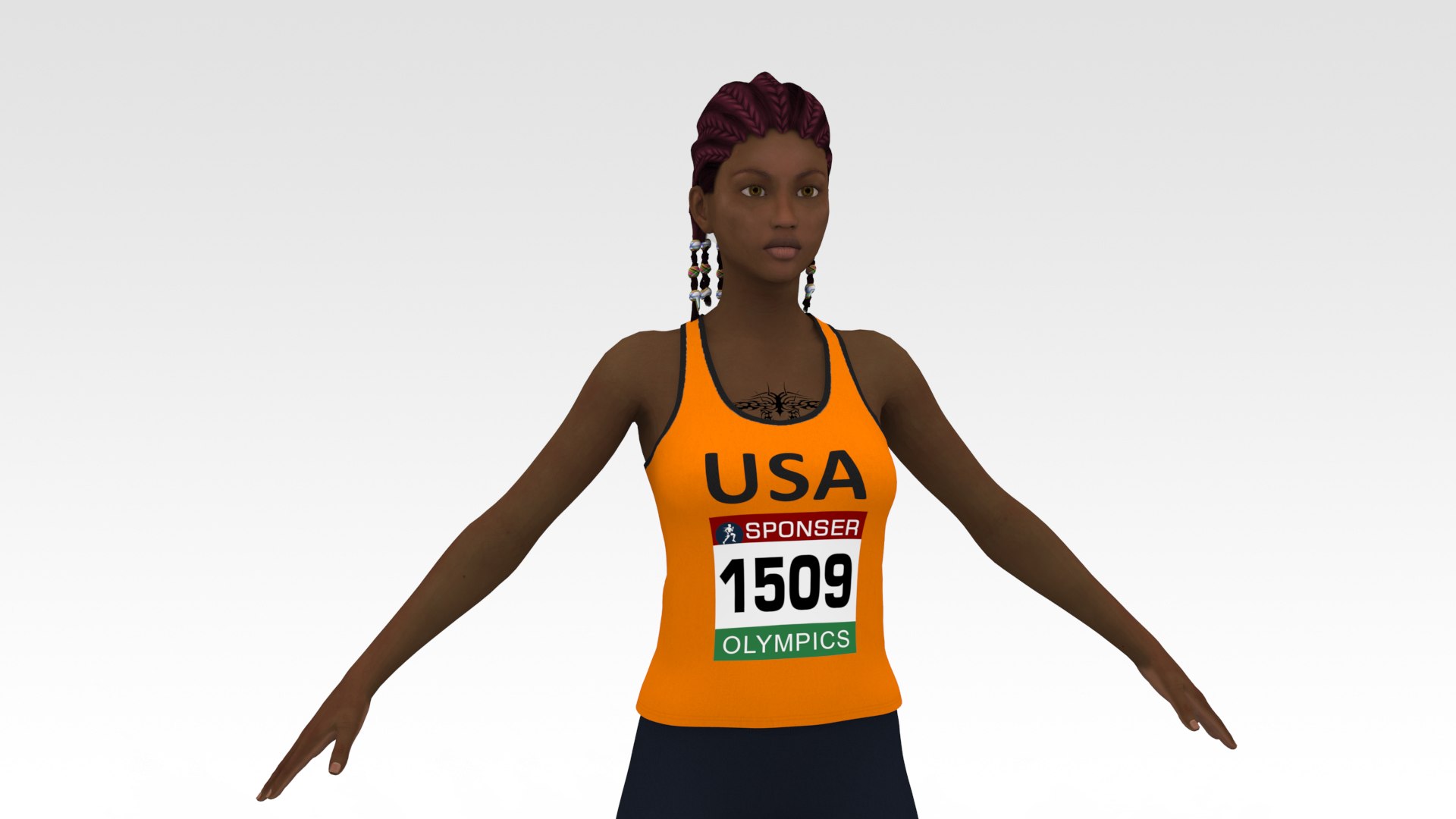 3D Model Athlete Runner 04 - TurboSquid 1816082