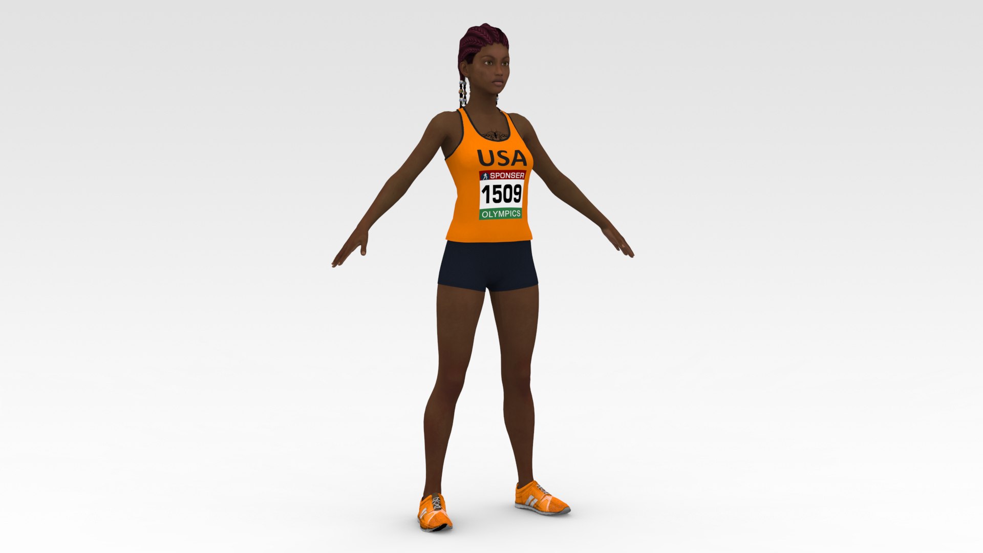3D Model Athlete Runner 04 - TurboSquid 1816082