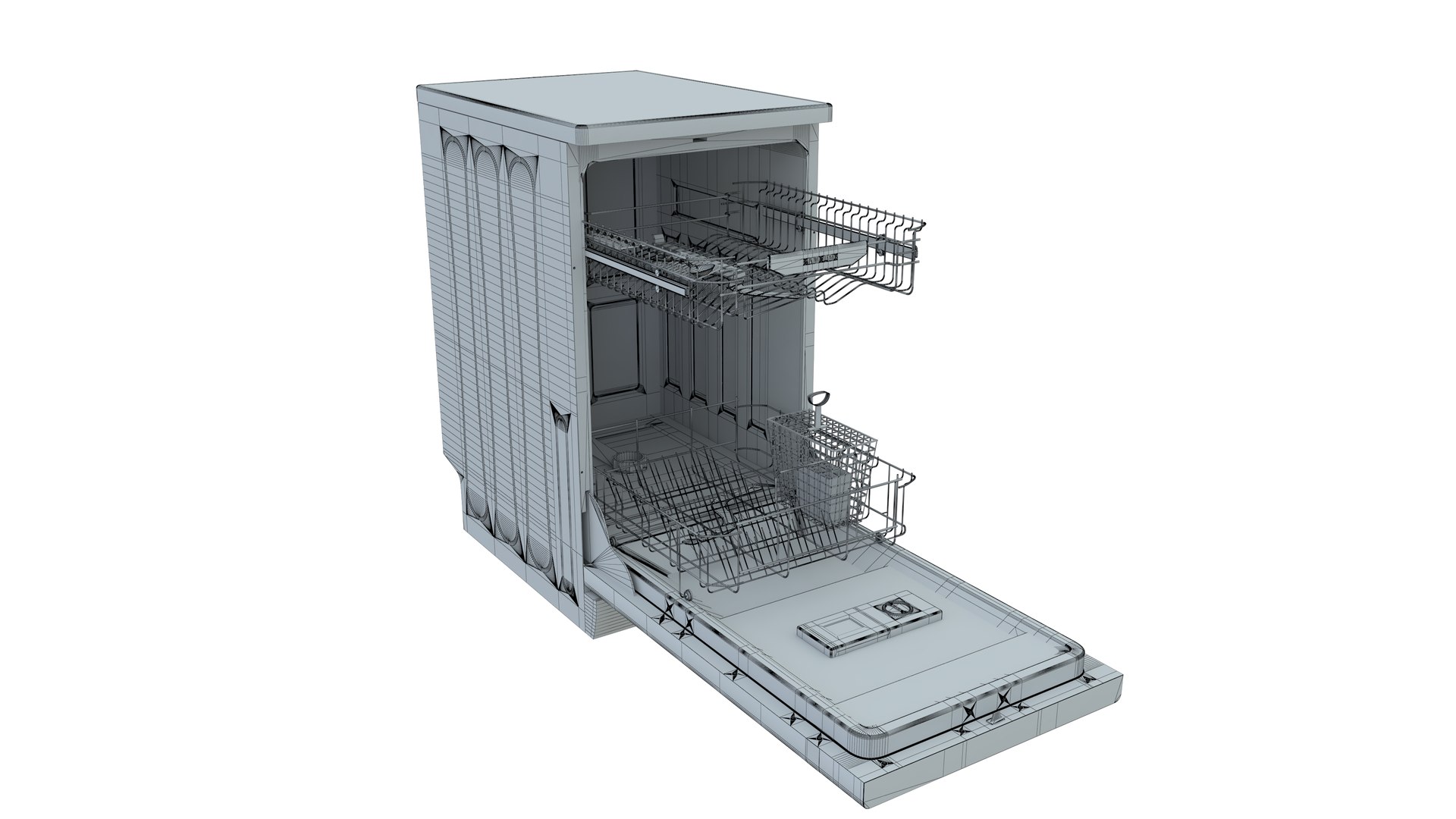 Open Dishwasher 3D Model - TurboSquid 2269201