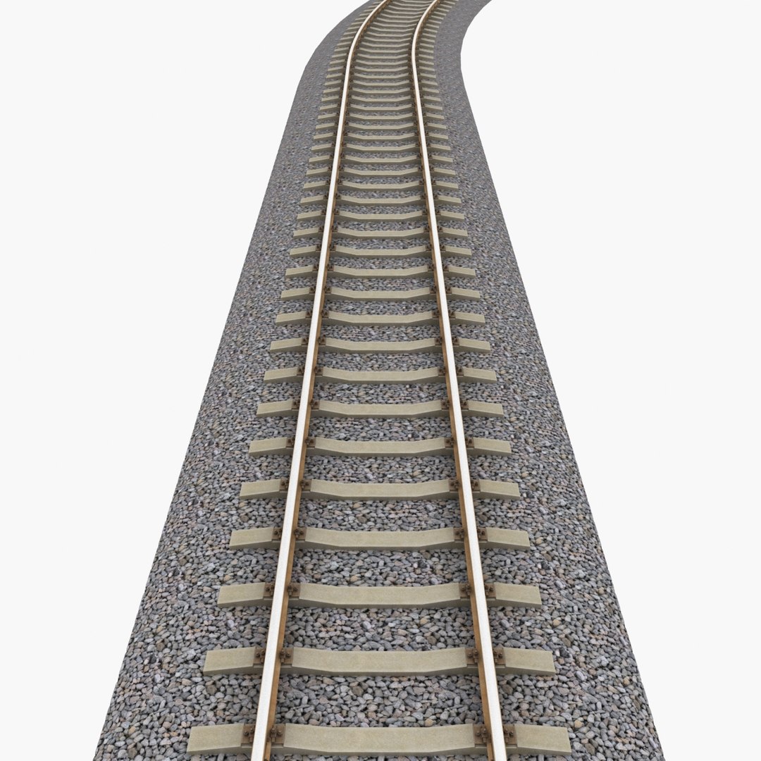 Railroad Track Railway 3d Model