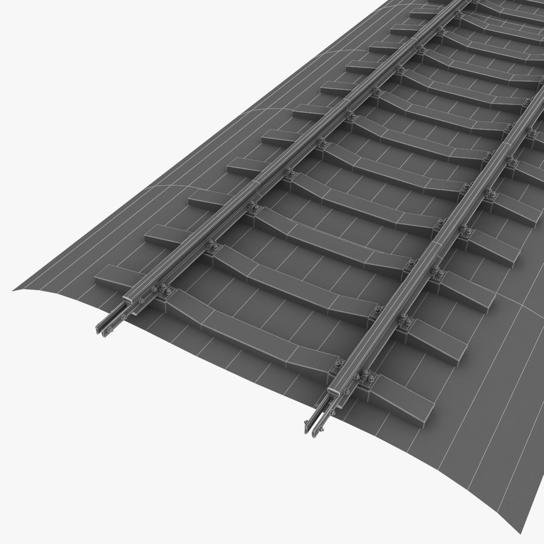 Railroad Track Railway 3d Model