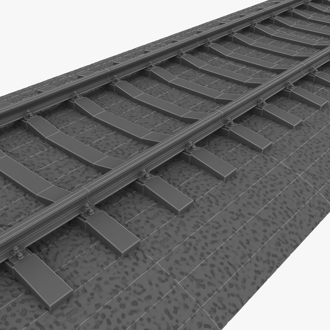 Railroad Track Railway 3d Model