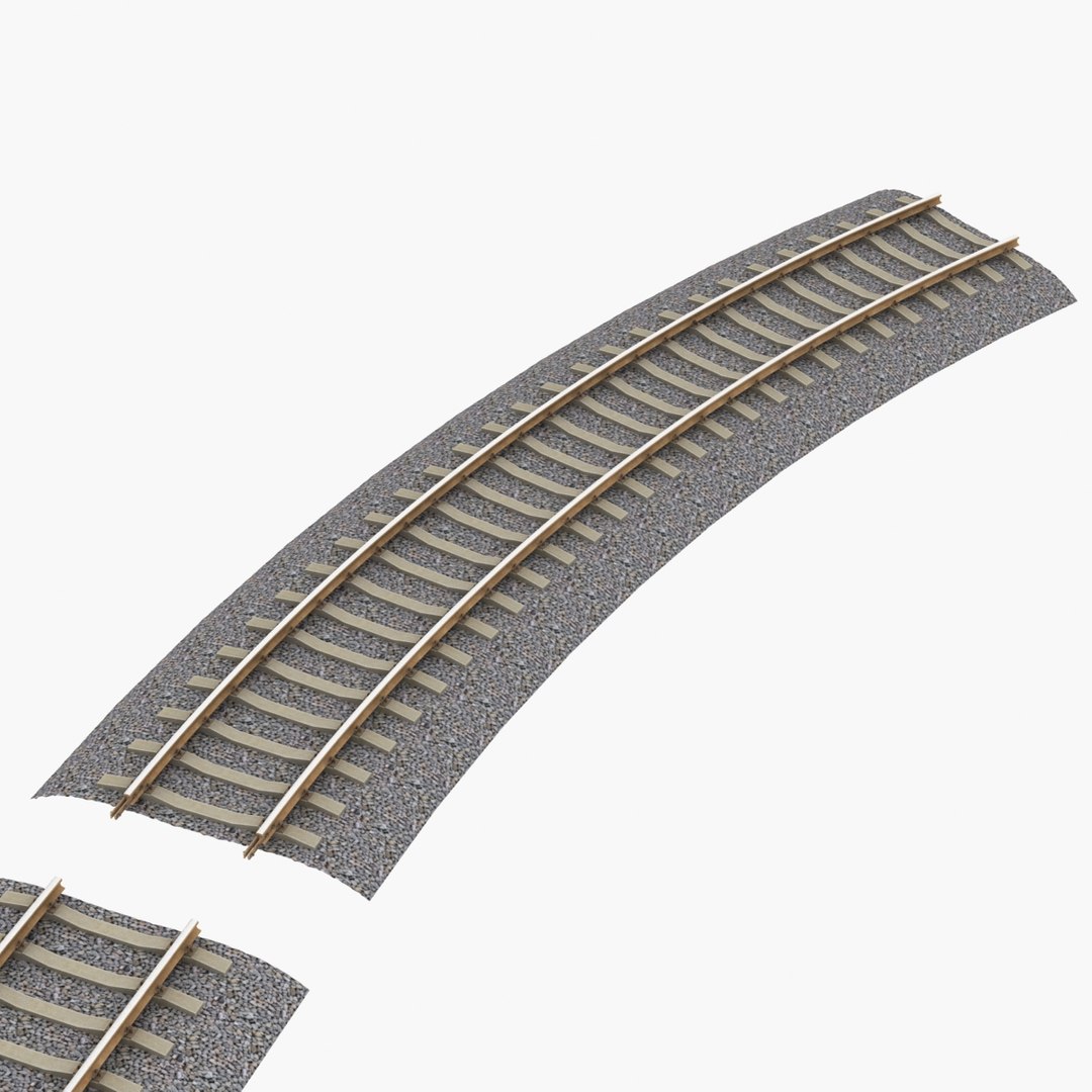 Railroad Track Railway 3d Model
