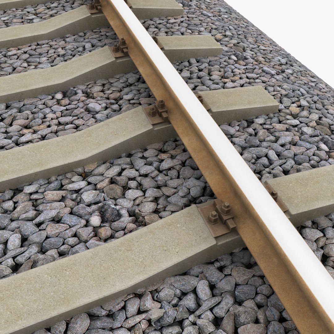Railroad Track Railway 3d Model