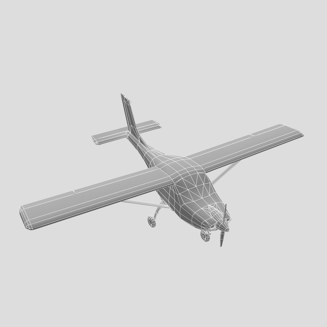 3d Model Jabiru Low-poly Aircraft