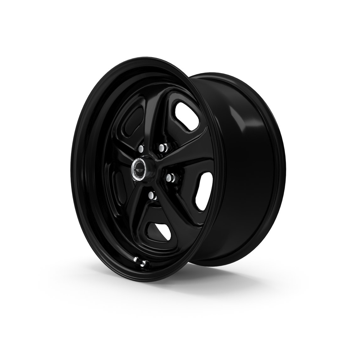 3D American Racing VN501 Wheel 17x7 Satin Black 1965-1973 model ...