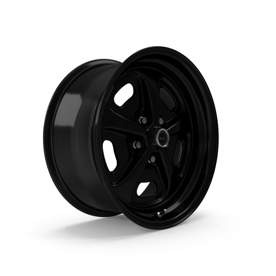 3D American Racing VN501 Wheel 17x7 Satin Black 1965-1973 model ...