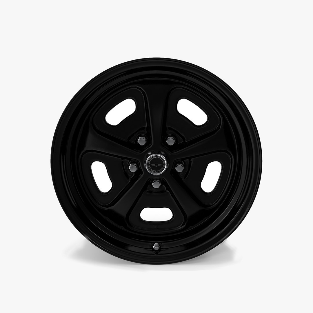 3D American Racing VN501 Wheel 17x7 Satin Black 1965-1973 model ...