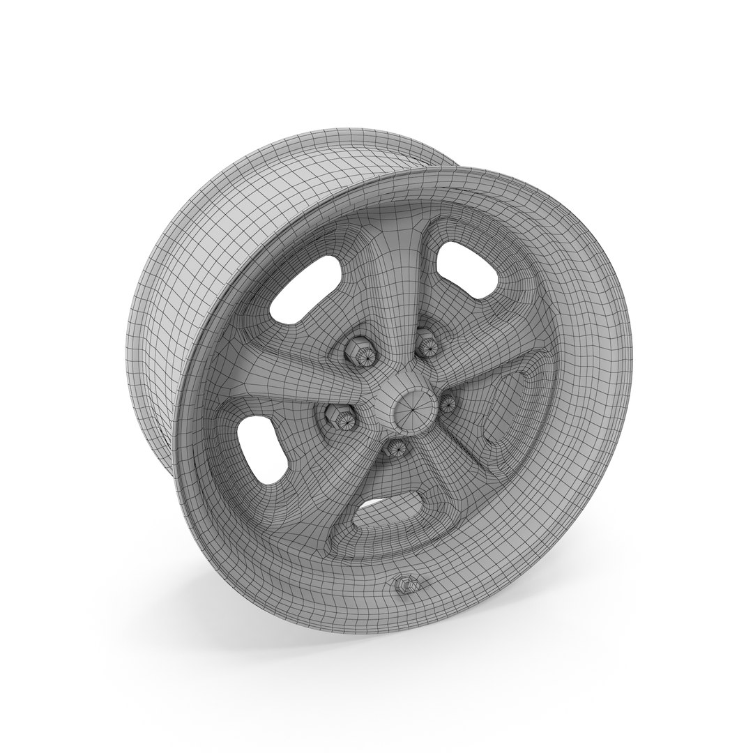 3D American Racing VN501 Wheel 17x7 Satin Black 1965-1973 model ...