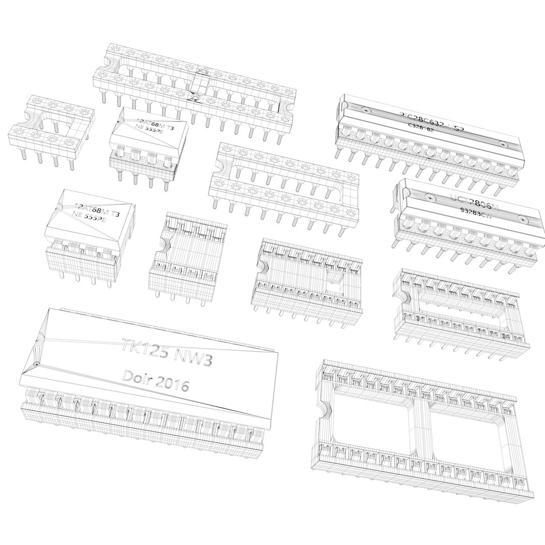 3D chip circuit ic model - TurboSquid 1711233