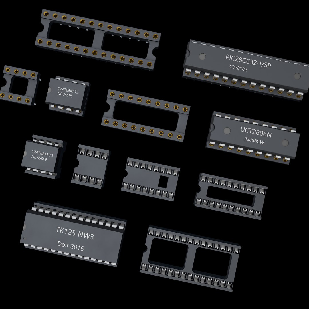 3D chip circuit ic model - TurboSquid 1711233