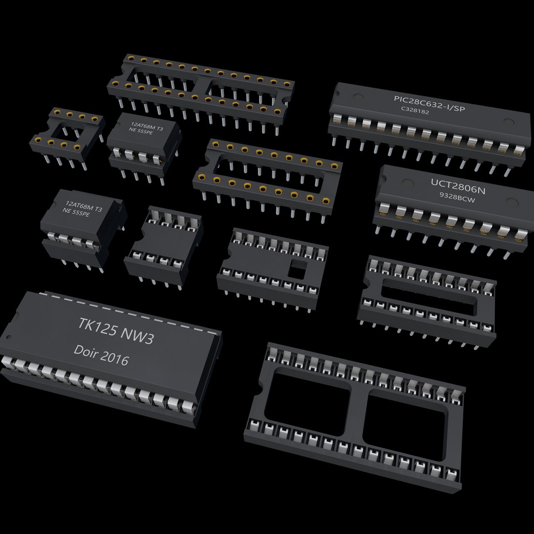 3D chip circuit ic model - TurboSquid 1711233