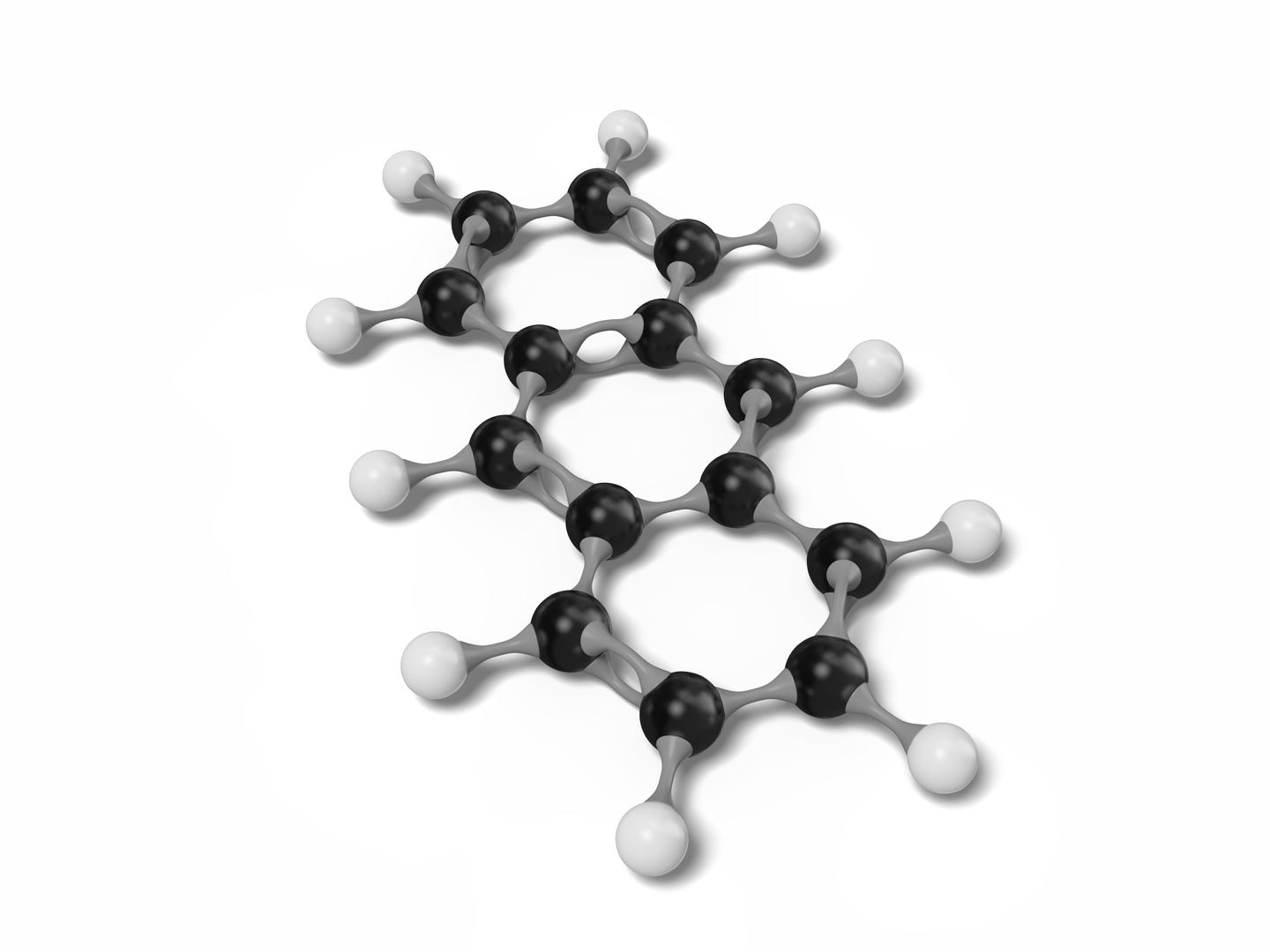 3D Model Anthracene Molecule C14h10 Modeled - TurboSquid 1539780