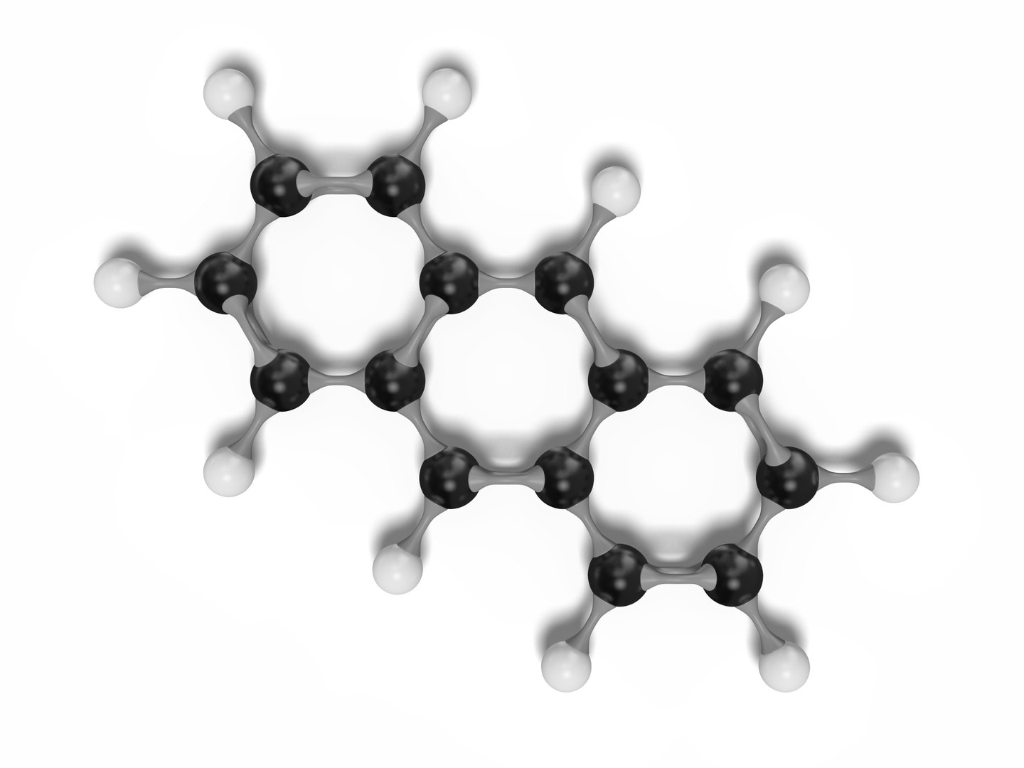 3D Model Anthracene Molecule C14h10 Modeled - TurboSquid 1539780