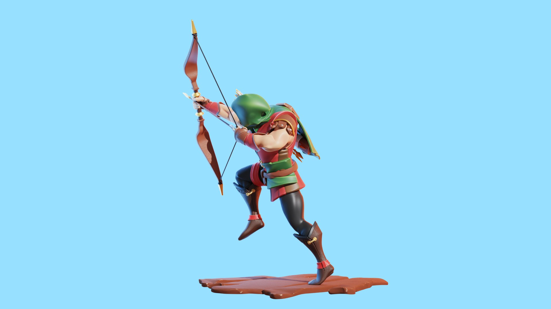 3D Stylized Cartoon Medieval Archer Hero - TurboSquid 2092297