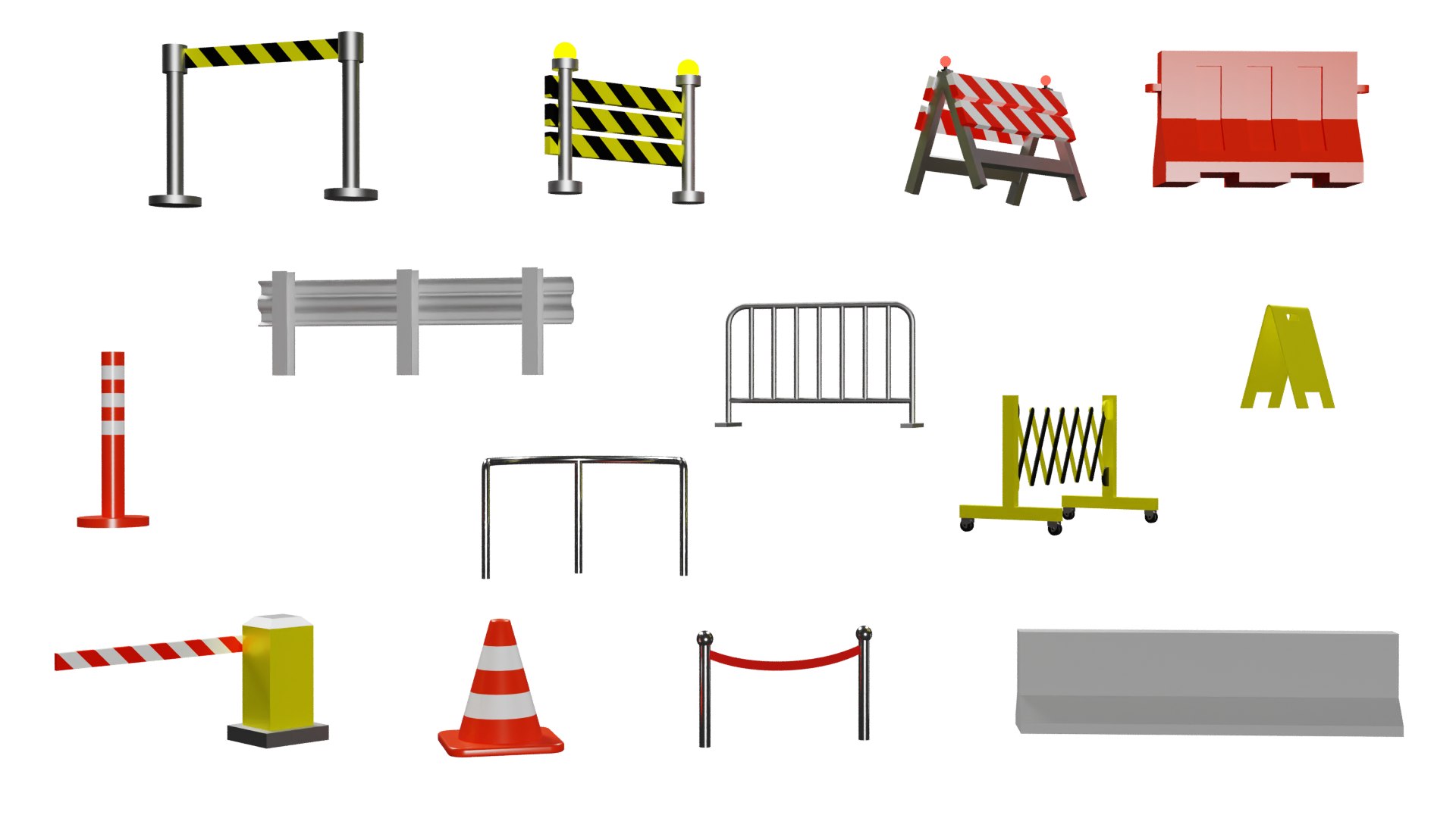 3D Model Barrier Pack - TurboSquid 2275724