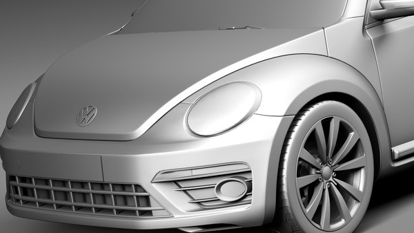 3d volkswagen beetle 2014 r-line model