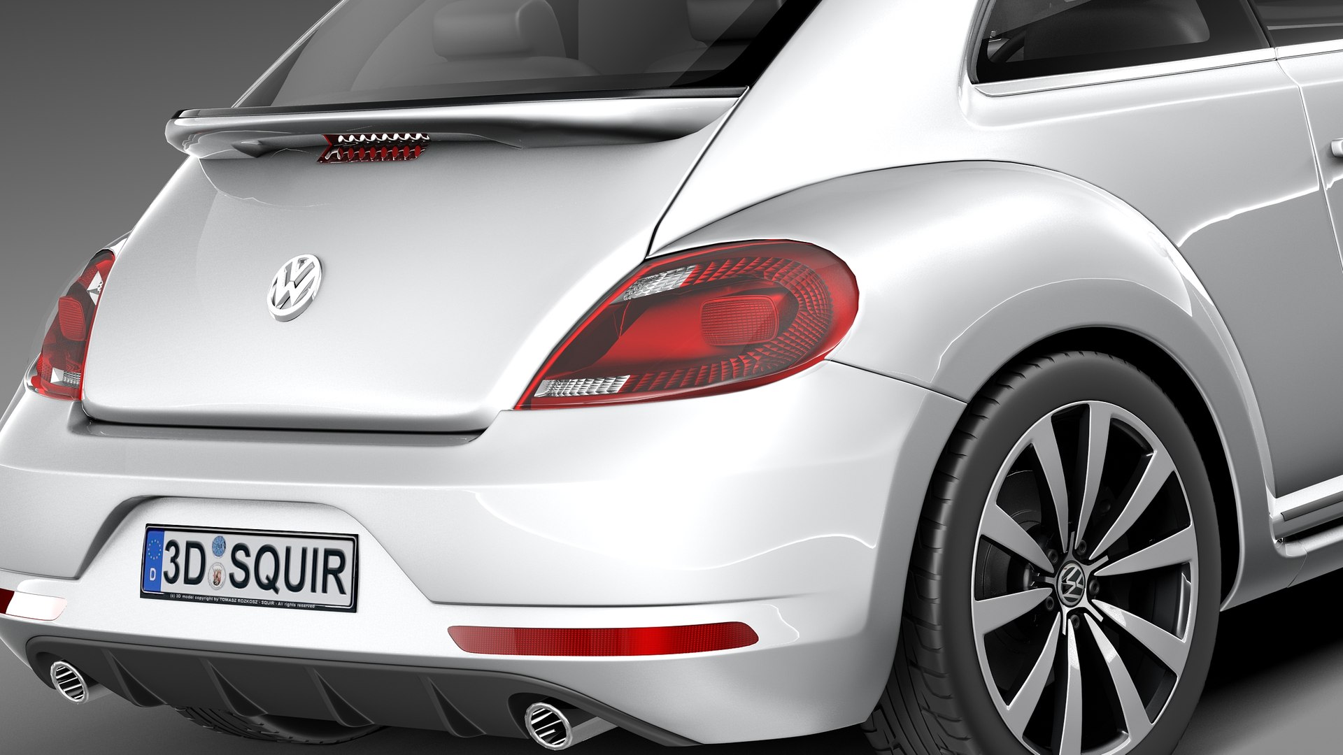 3d Volkswagen Beetle 2014 R-line Model