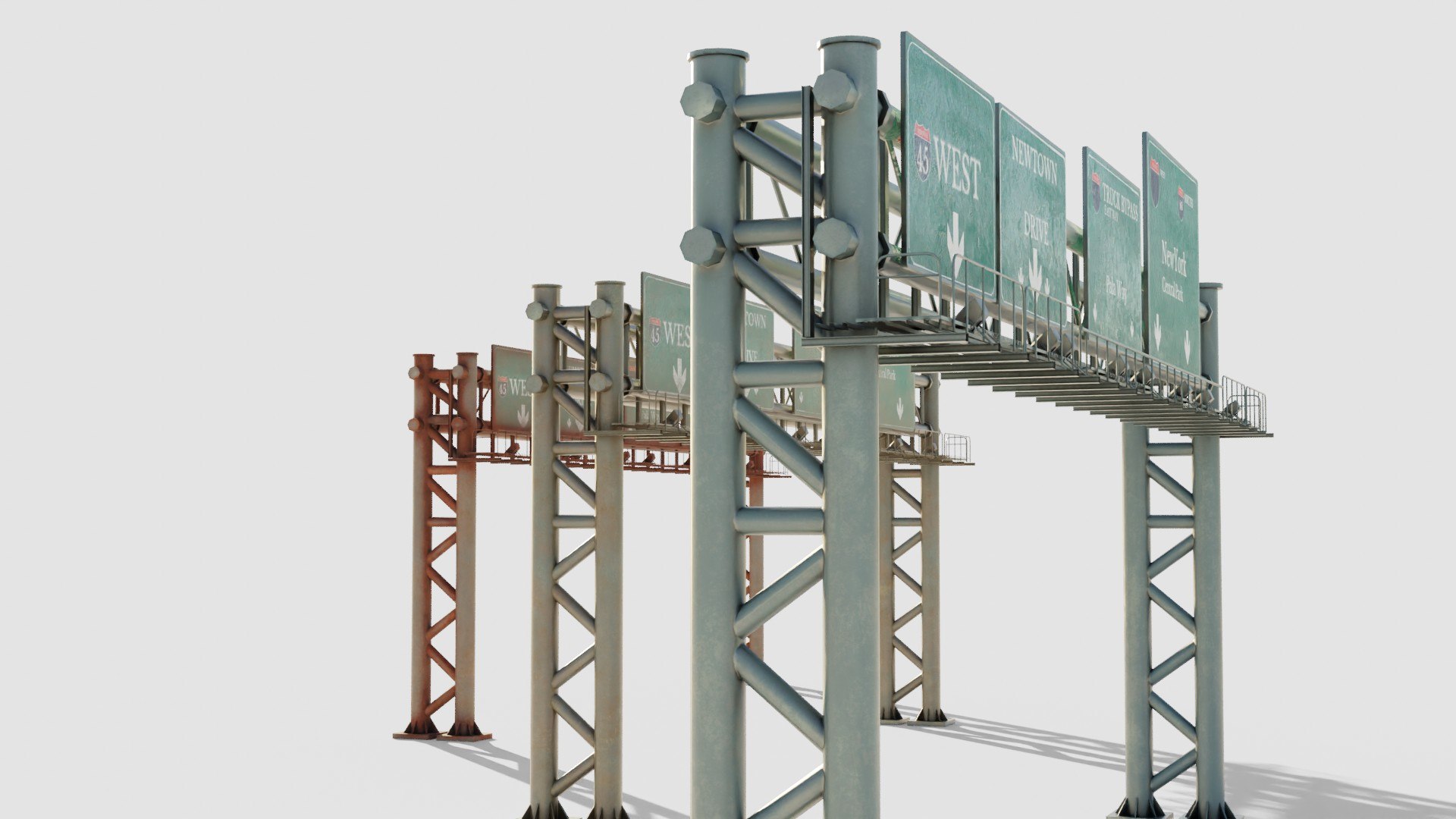 3D Highway Bypass With 4k Pbr Textures Clean Dirty Rusty - TurboSquid ...