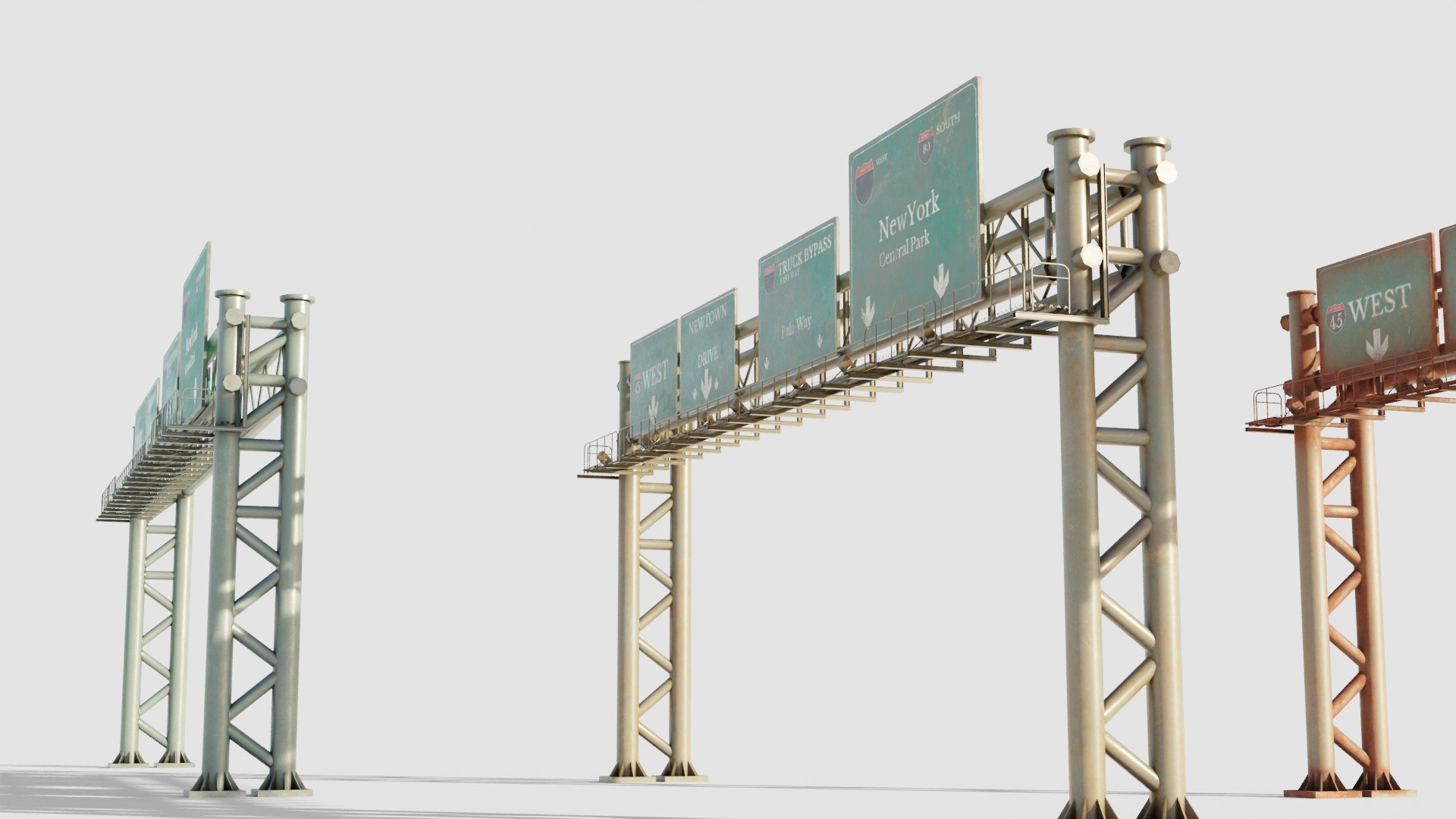 3D Highway Bypass With 4k Pbr Textures Clean Dirty Rusty - TurboSquid ...