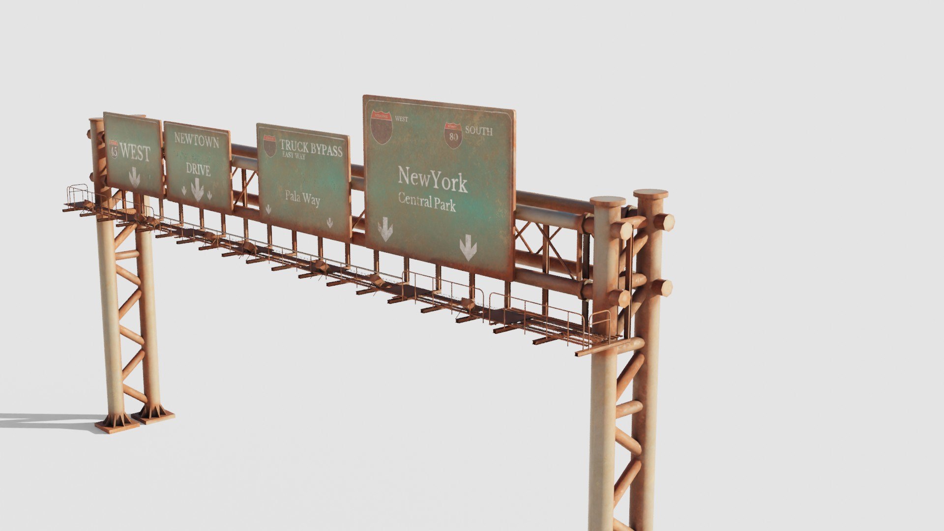 3D Highway Bypass With 4k Pbr Textures Clean Dirty Rusty - TurboSquid ...