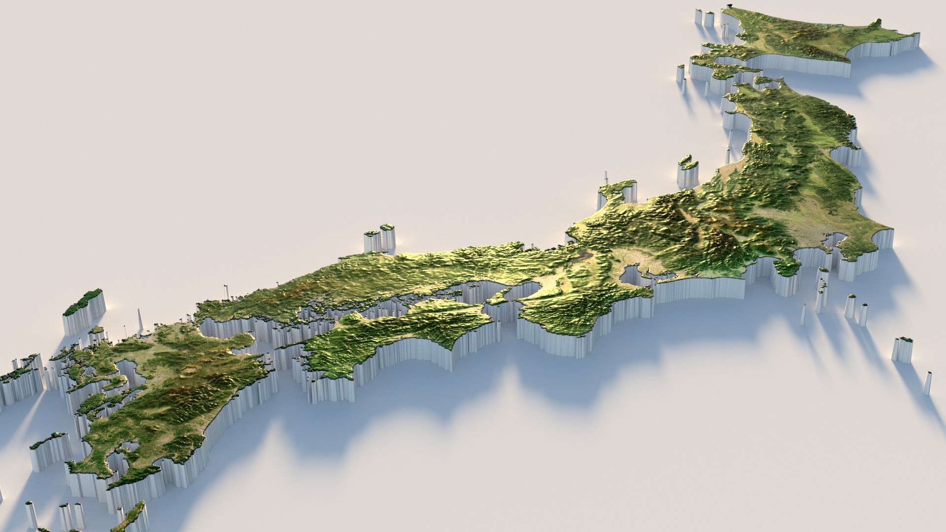 Japan Terrain Map 3D - TurboSquid 2336204