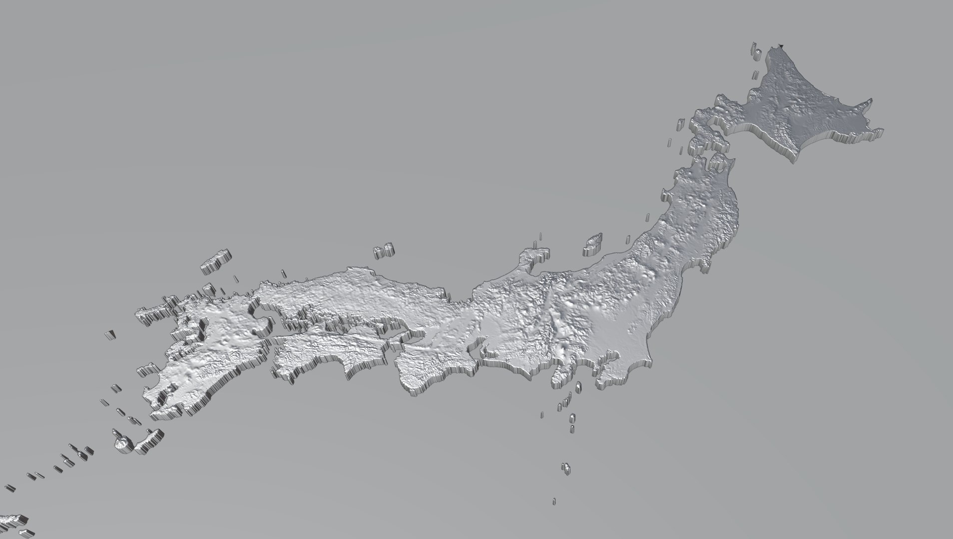Japan Terrain Map 3D - TurboSquid 2336204