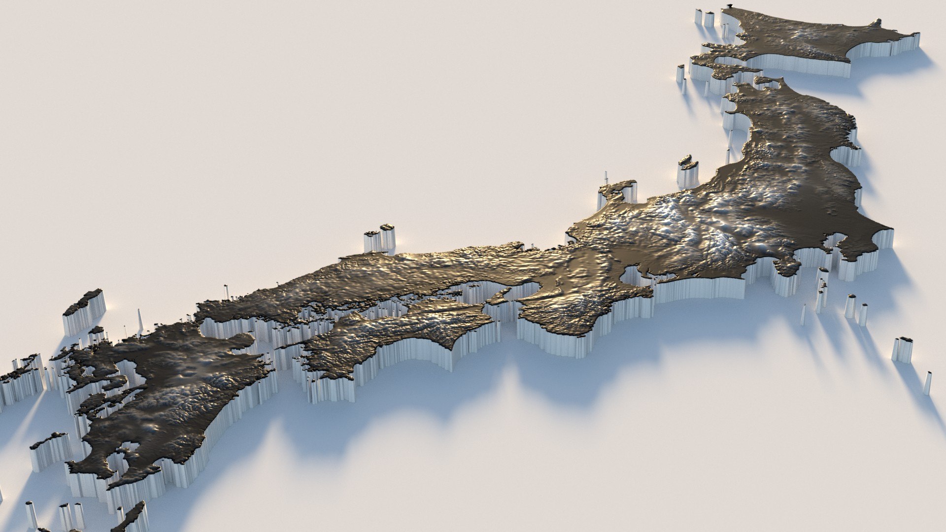 Japan Terrain Map 3D - TurboSquid 2336204