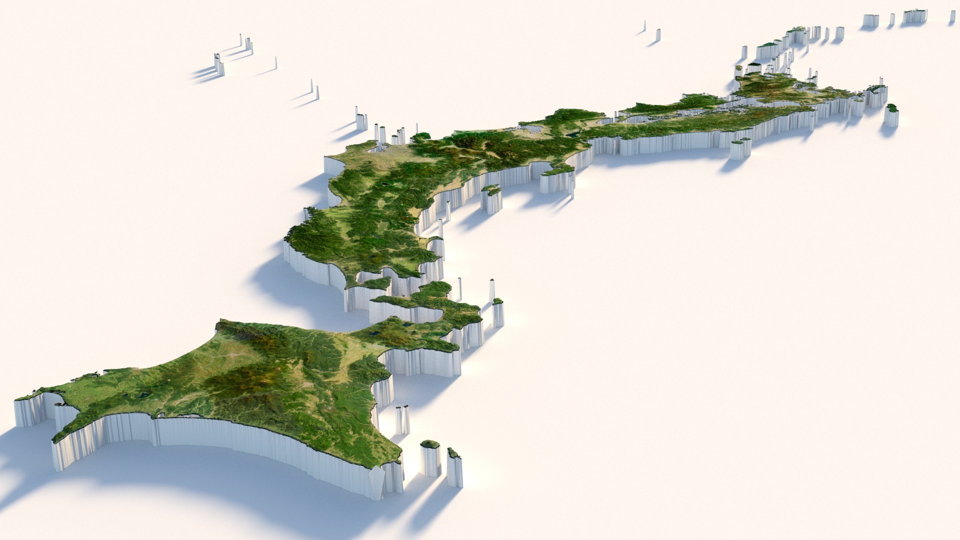 Japan Terrain Map 3D - TurboSquid 2336204