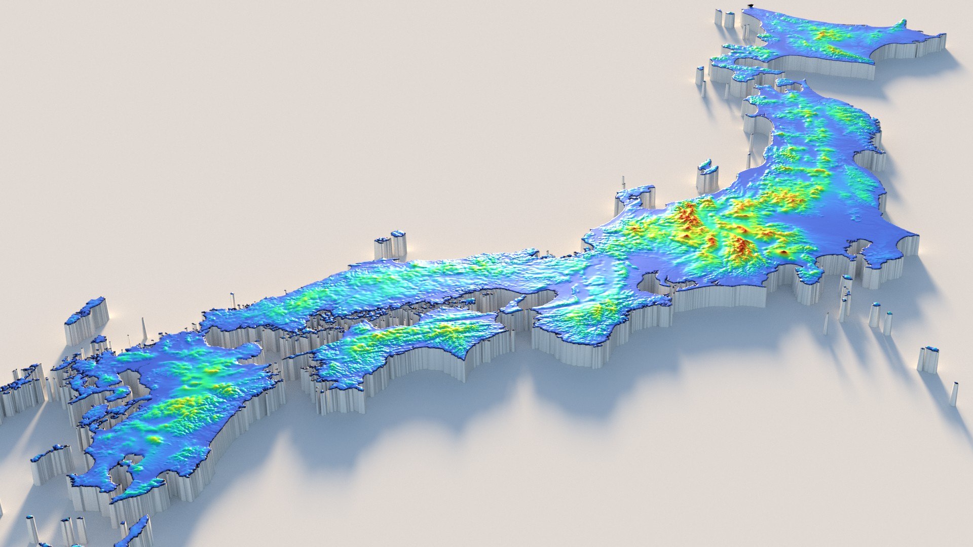Japan Terrain Map 3D - TurboSquid 2336204