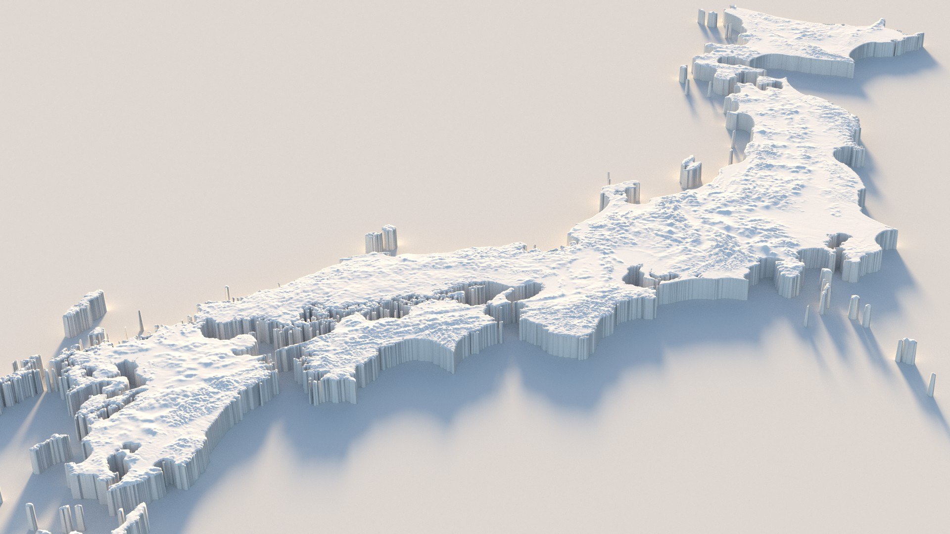 Japan Terrain Map 3D - TurboSquid 2336204