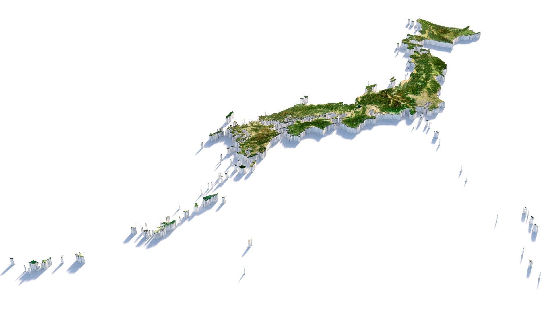 Japan Terrain Map 3D - TurboSquid 2336204