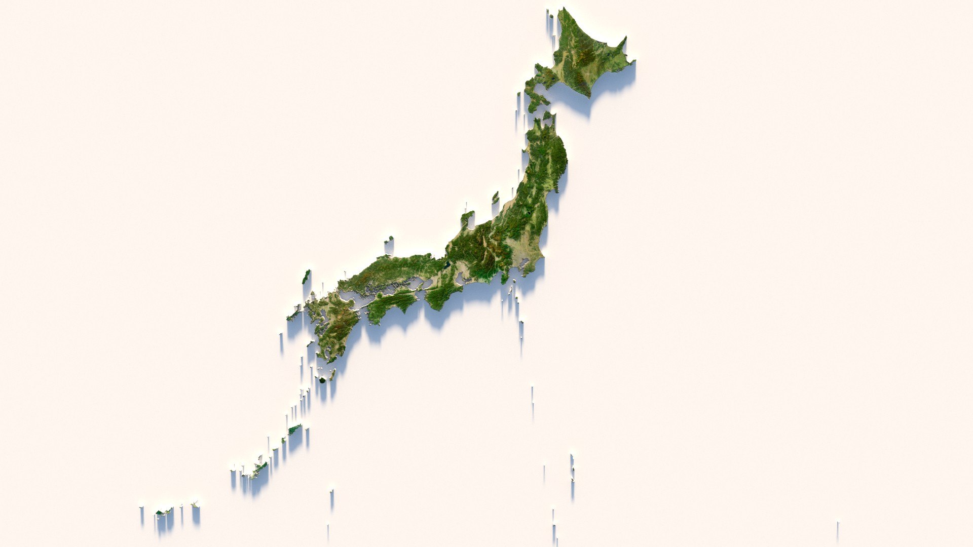Japan Terrain Map 3D - TurboSquid 2336204