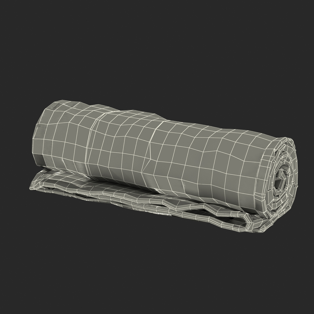 3d Rolled Towel Brown Model