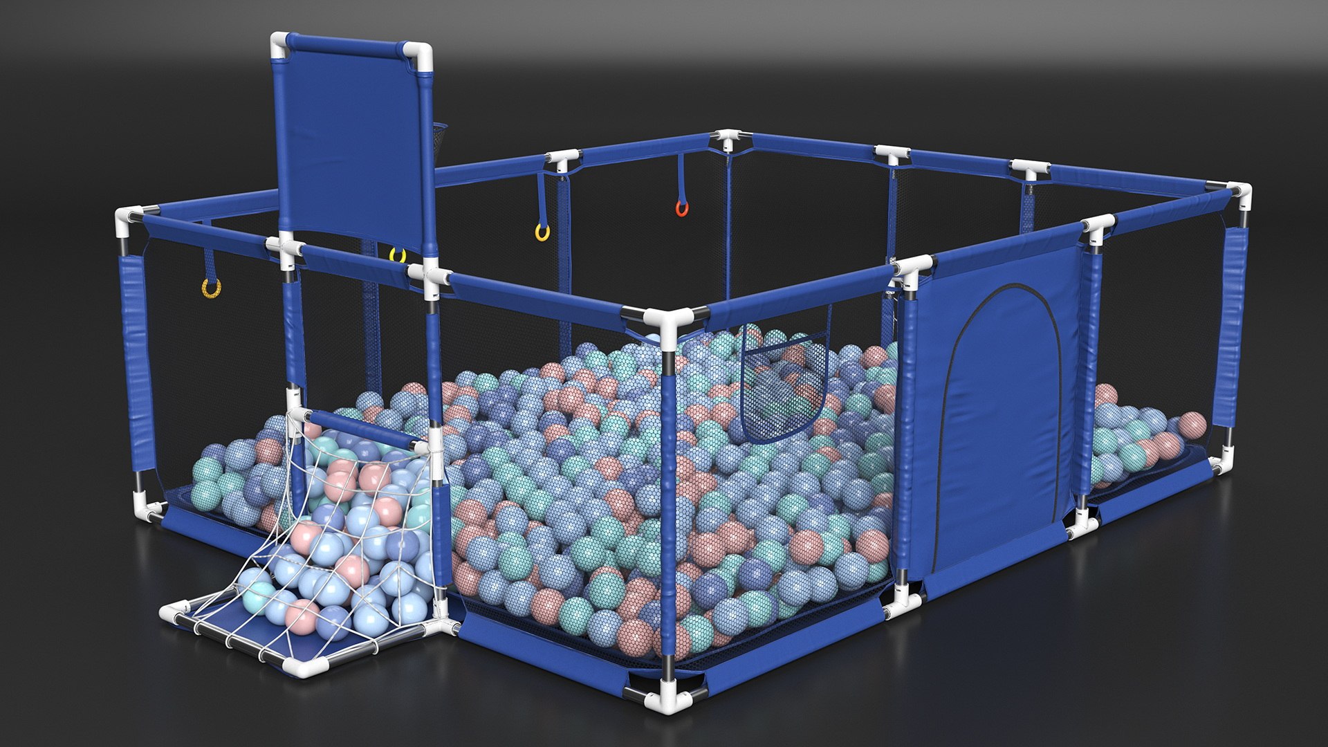 Baby Playpen Blue with Plastic Balls 3D - TurboSquid 2105167