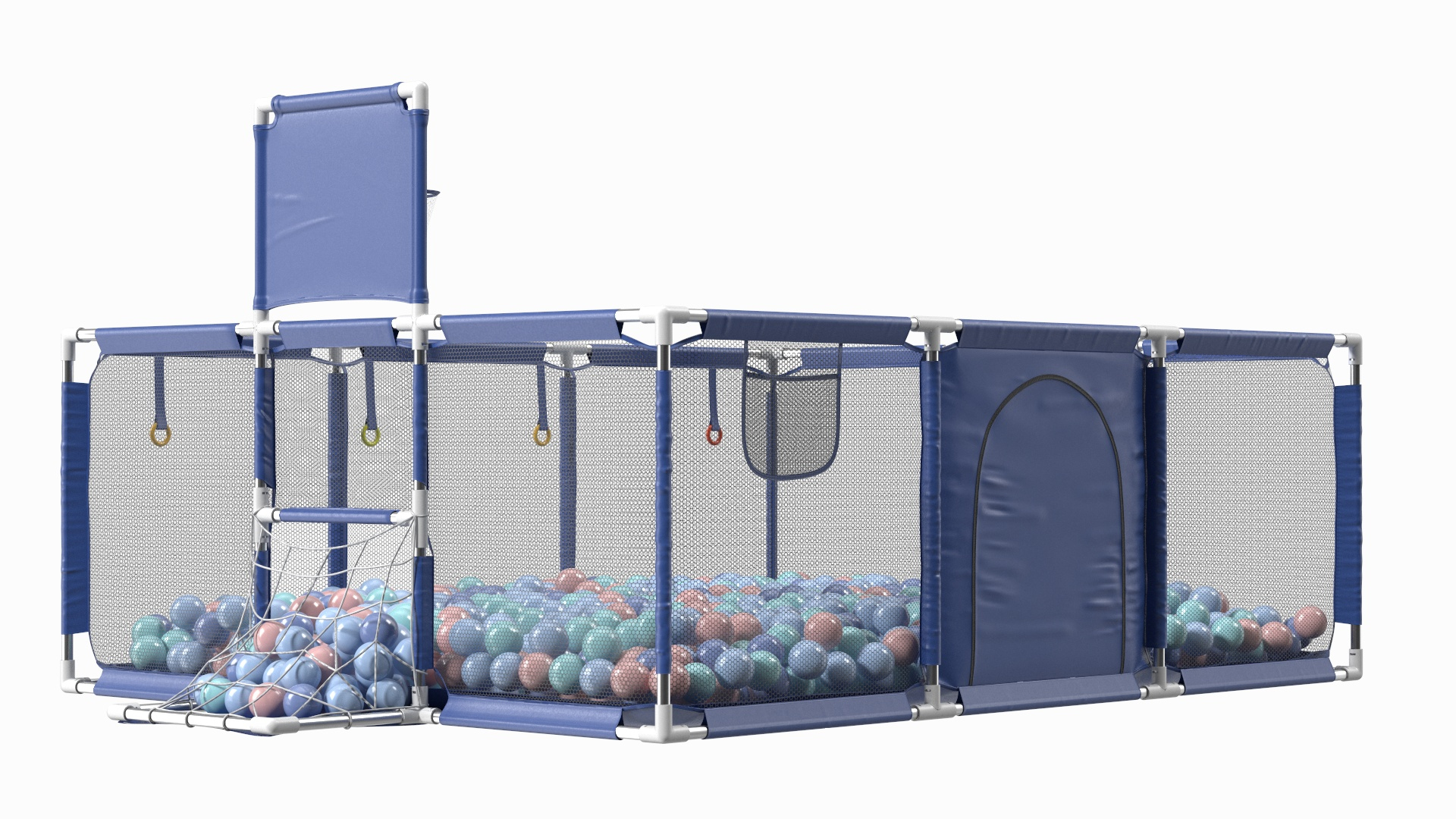 Baby Playpen Blue With Plastic Balls 3D - TurboSquid 2105167