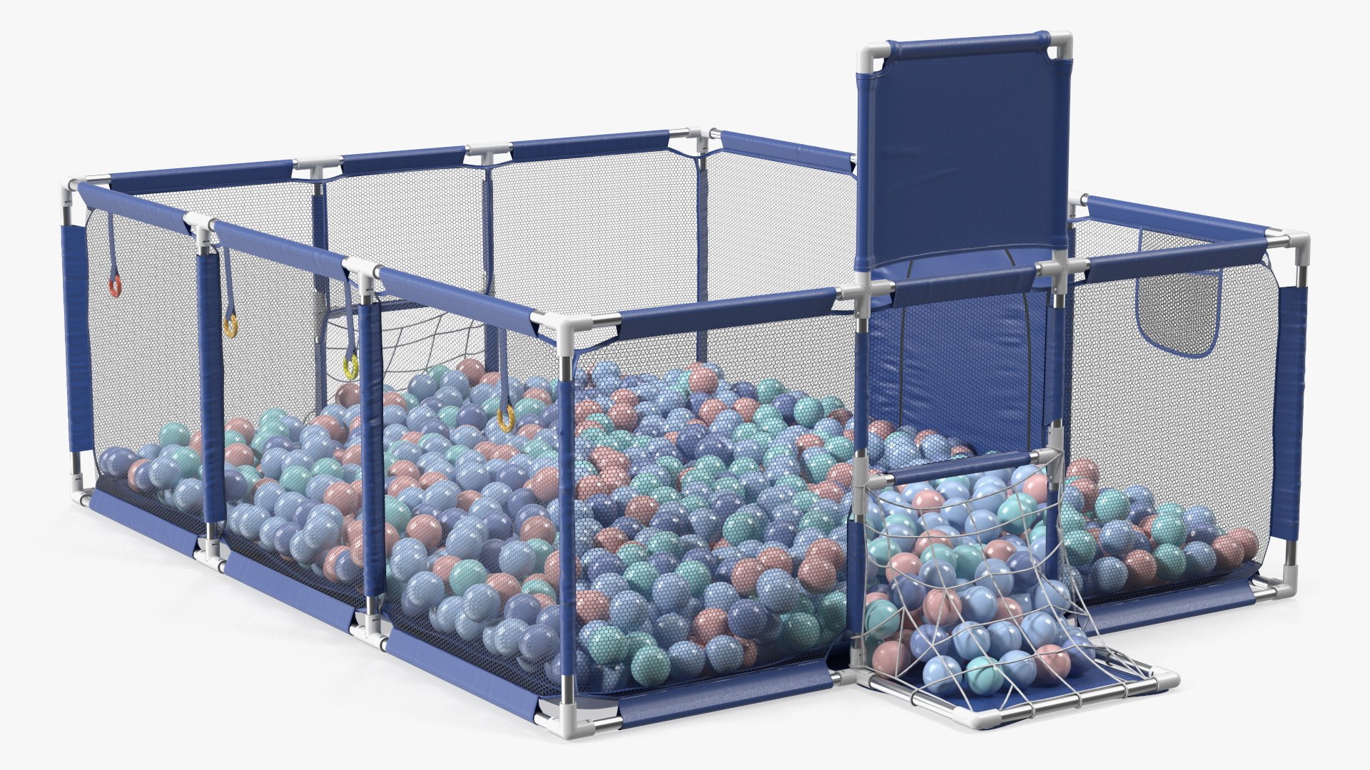 Baby Playpen Blue with Plastic Balls 3D - TurboSquid 2105167