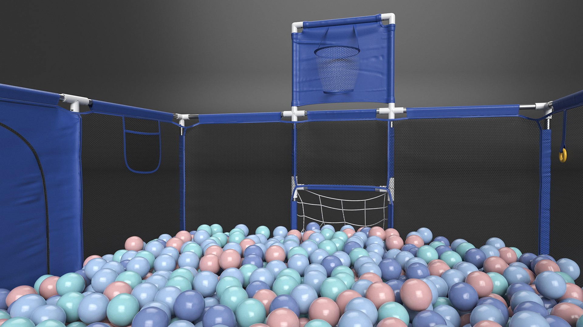 Baby Playpen Blue with Plastic Balls 3D - TurboSquid 2105167