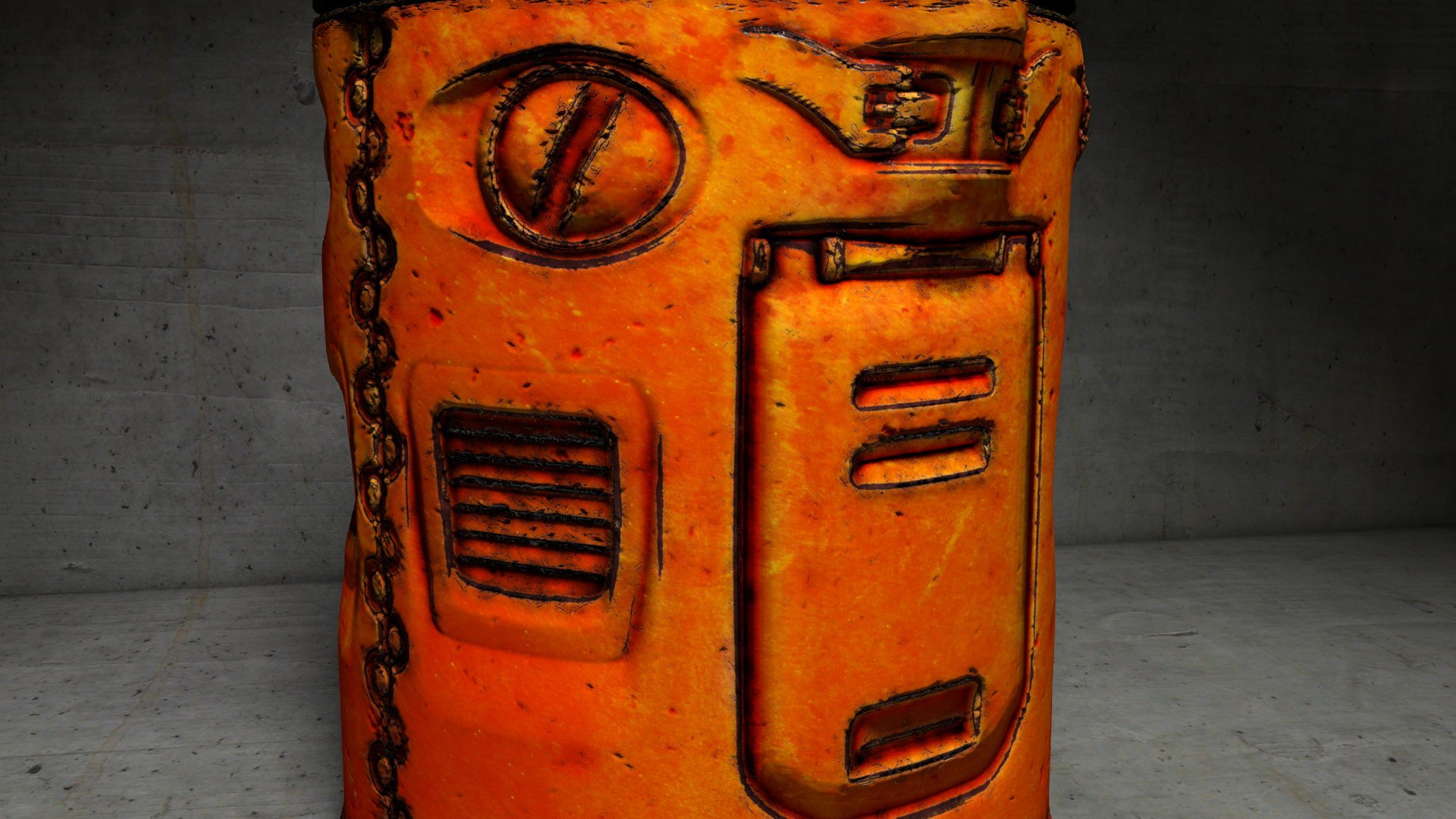 Futuristic worn rusty 3D model - TurboSquid 1281180