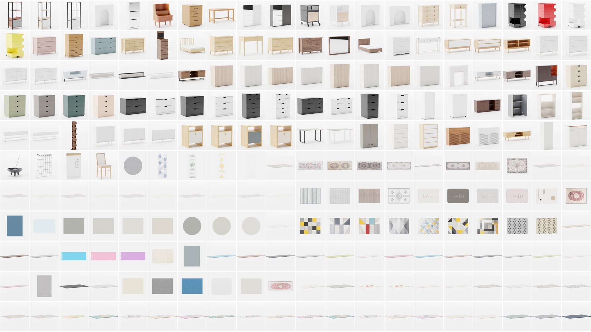 3D Mega Pack 2000 Interior Models Vol 1 Model - TurboSquid 2207479