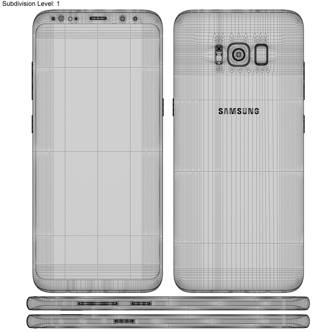 Realistic samsung galaxy s8 3D model | 1143071 | TurboSquid