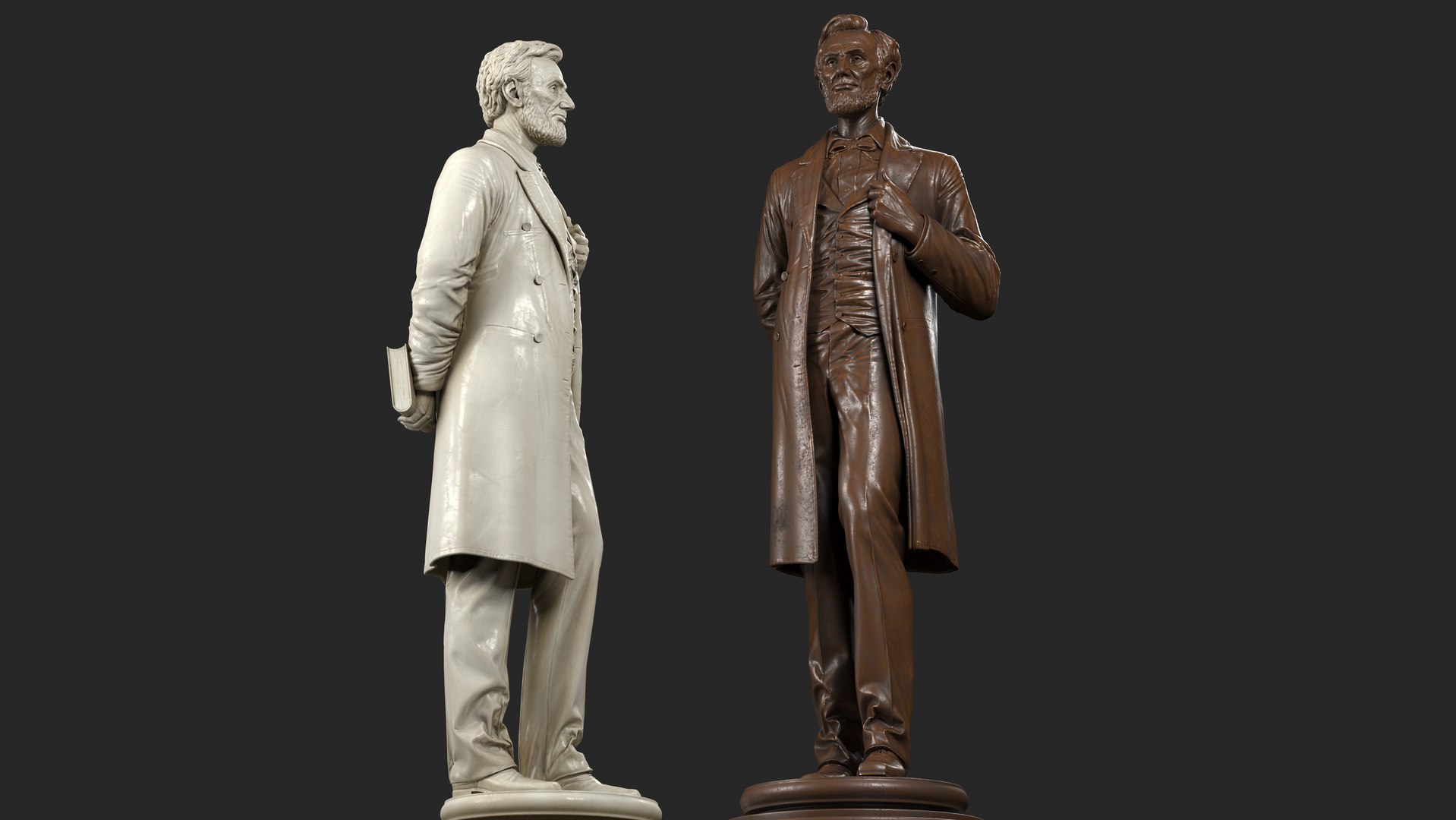 3d model statue abraham