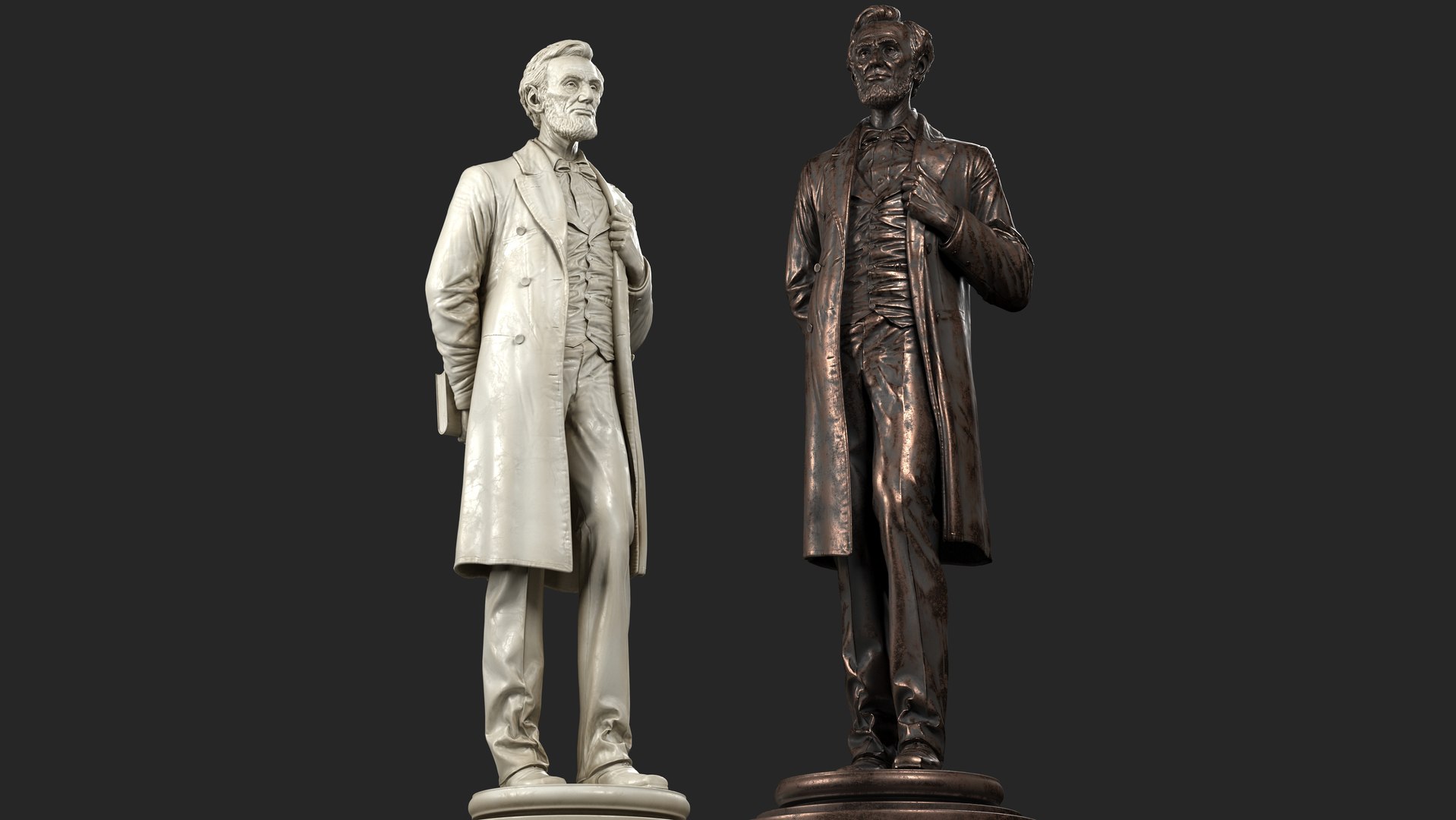 3d Model Statue Abraham