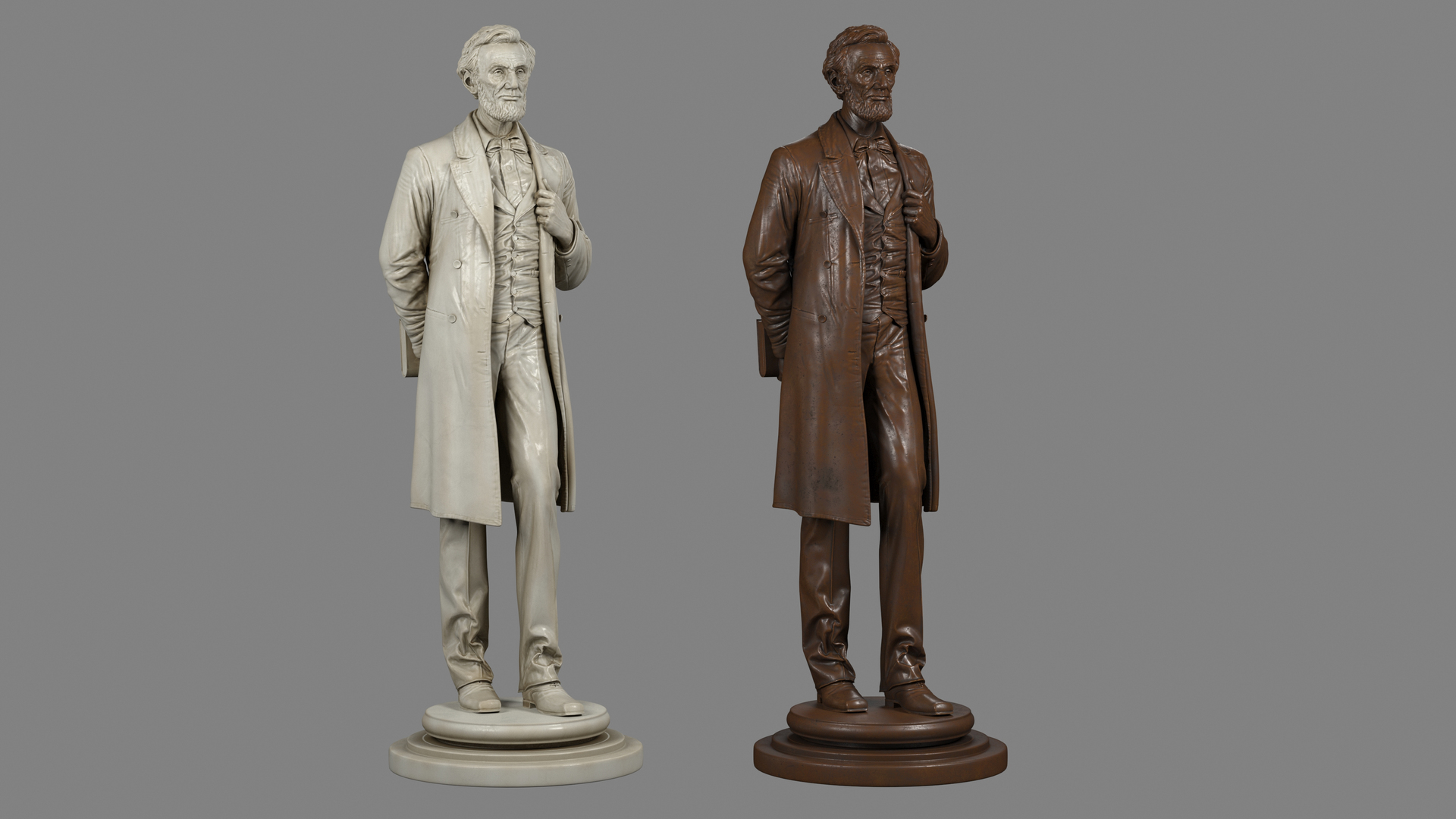 3d model statue abraham